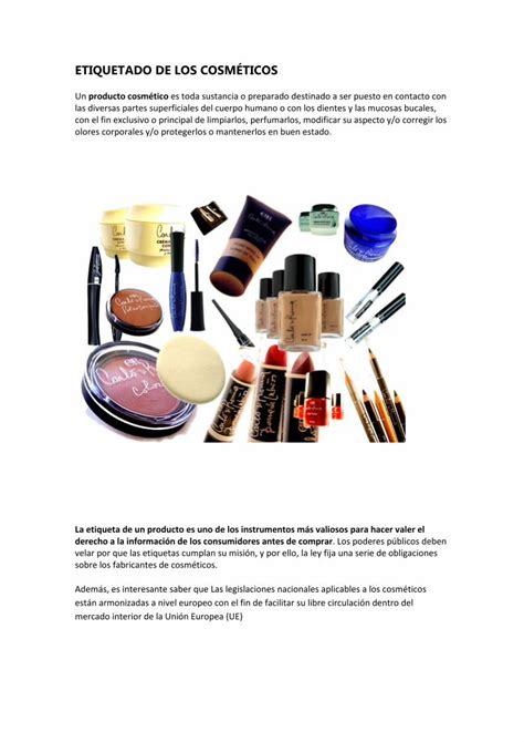 (PDF) Etiquetado de los cosm ticos) - DOKUMEN.TIPS