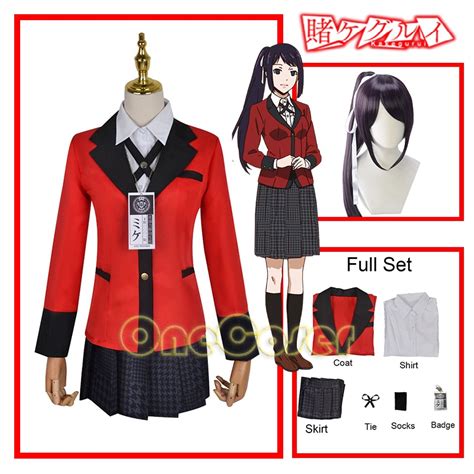 Jual Anime Kakegurui Sayaka Igarashi Cosplay Costume Purple Wig Jacket