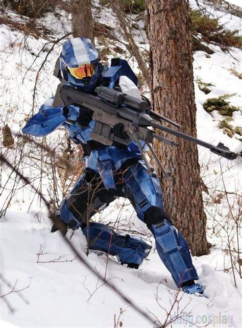 Halo Spartan Ii Cosplay Mjolnir Mark Vi Blue And White Mjolnir