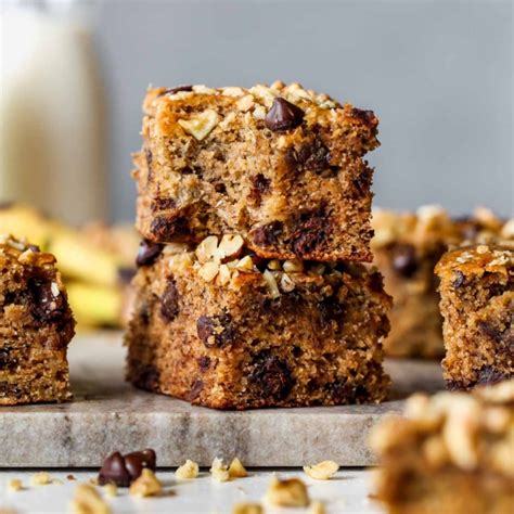 Chocolate Chip Banana Bread Bars Dishing Out Health
