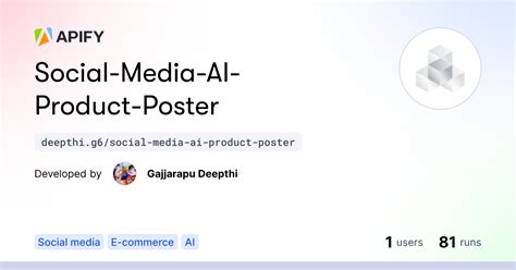 Social Media Ai Product Poster Deprecated · Apify