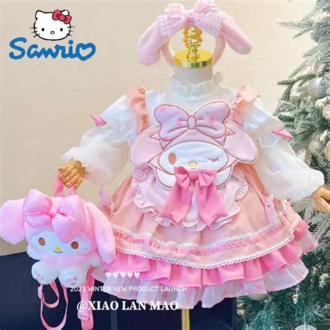 Kawaii My Melody Princess Dress Cos Clothing Halloween Cartoon Dress
