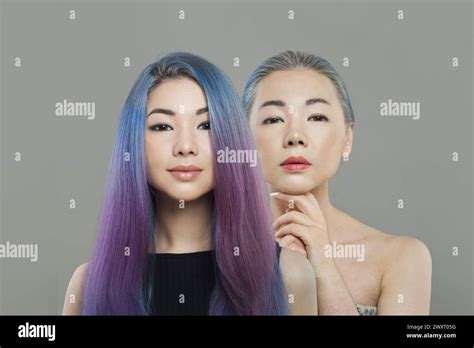 Beautiful Asian Women Young Adult And Senior Aging Cosmetology