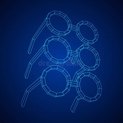 Nerd Round Retro Glasses Wireframe Vector Illustration Stock Vector Illustration Of
