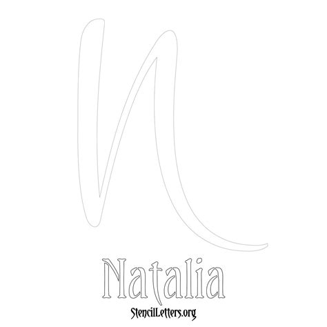 Natalia Free Printable Name Stencils With 6 Unique Typography Styles