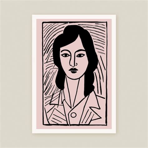 Bonito Retrato De Uma Menina Vetor Premium