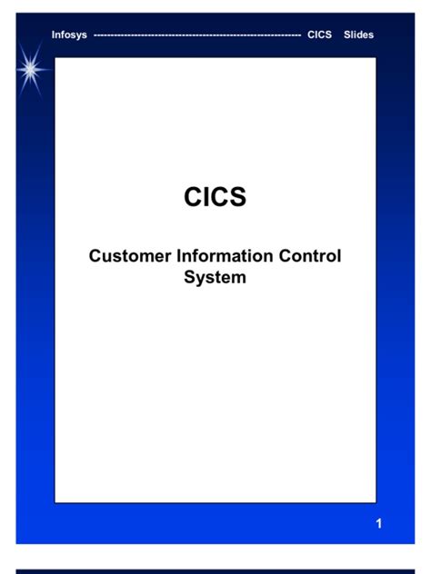 Cics Infosys Pdf Operating System Areas Of Computer Science