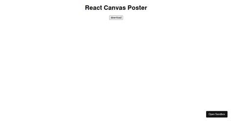 React Canvas Poster Examples CodeSandbox