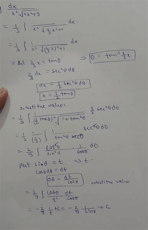 [solved] i need help solving this integral using the table of integrals