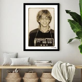 Bill Gates 1977 Mugshot Photos 14x18 Framed Print Black Bed Bath