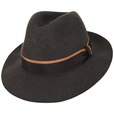 Desmond Crushable Wool Felt Fedora Hat Village Hat Shop