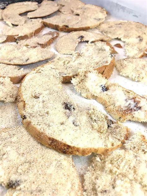 Crispy Cinnamon Raisin Bagel Chips Recipe Through Her Looking Glass