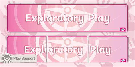 Exploratory Play Icon Display Banner Teacher Made Twinkl