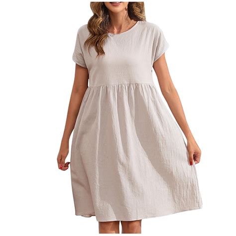 Buigttklop Midi Dresses For Women 2024 Casual Summer Fashion Short