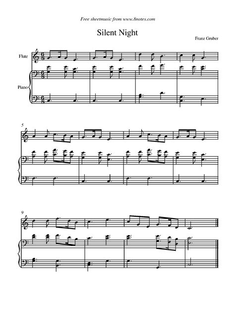 Printable Silent Night Sheet Music