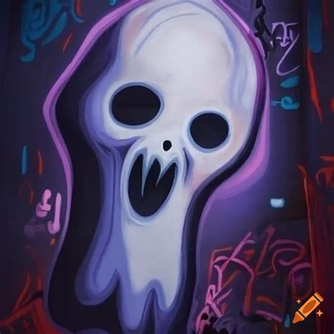 Graffiti Art Of A Ghost On Craiyon
