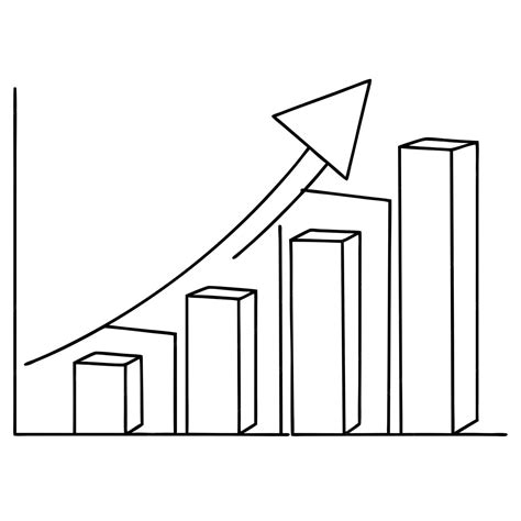 Premium Vector A Drawing Of A Arrow Pointing Up To A Graph That Says