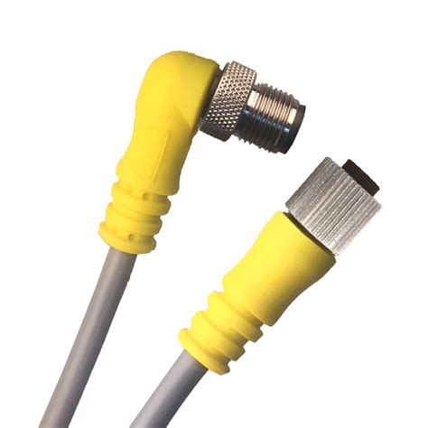 M12 Straight Right Angle Cordset Male Female Thread 4 Position Sjffdfmc04m12100d Sealcon