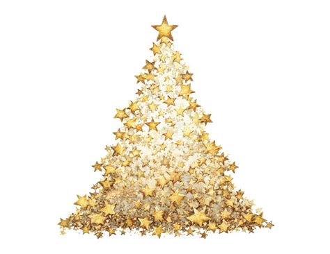12x Gold Star Christmas Tree Png Clipart Abstract Holiday Trees Clip