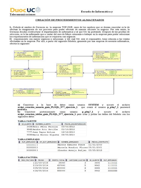 Guia Creacion Procedimientos Almacenados Tagged Pdf Bases De Datos Informática