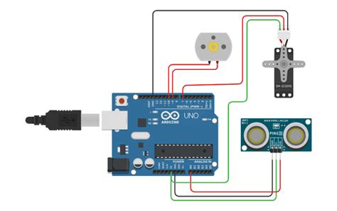 Circuit Design Avoid Obstacle Tinkercad