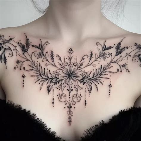 45 Chest Tattoos For Women That Are Feminine And Fierce Chest Tattoos