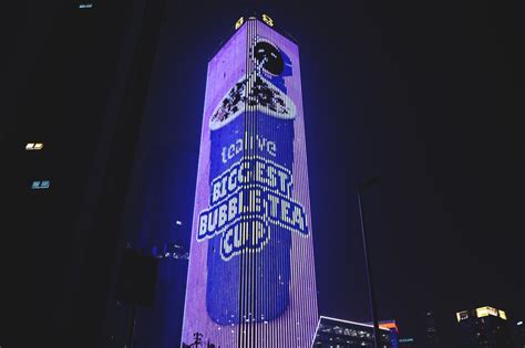 Tealive Lights Up Kl With Largest Bubble Tea Cup Launches Brewing Positivity Campaign With New