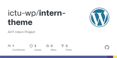 Github Ictu Wpintern Theme Aht Intern Project