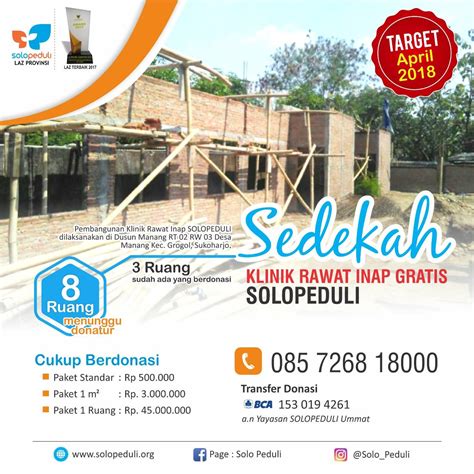Solo Peduli Sedekah Ruang Klinik Rawat Inap Solopeduli
