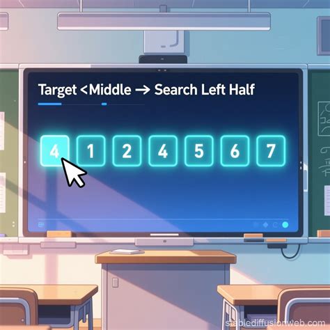 Binary Search Classroom Visualization Stable Diffusion Online