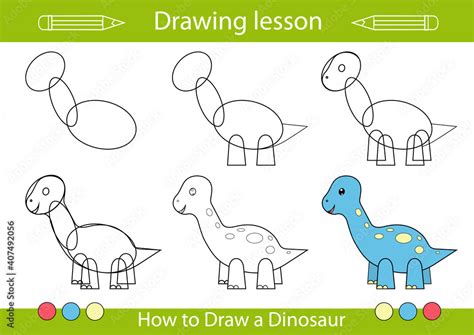 Dino Drawing Step By Step How To Draw A Dinosaur In Easy Steps Step By