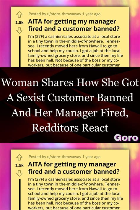 Woman Shares How She Got A Sexist Customer Banned And Her Manager Fired Redditors React Artofit