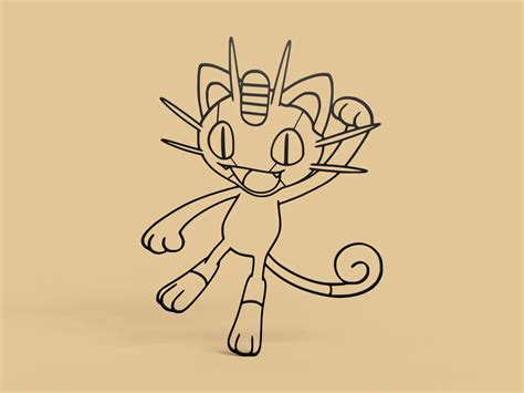 Meowth Wall Art By Gelo Download Free Stl Model