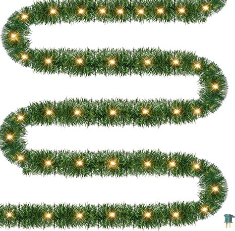 Dazzle Bright 15 Ft Artificial Christmas Garland Pre Lit