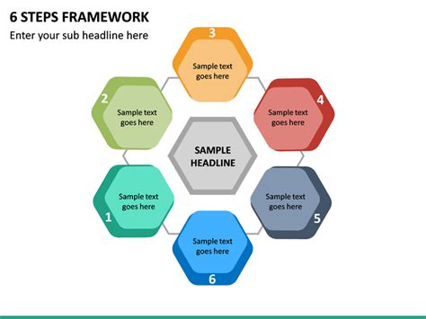 6 Steps Framework Powerpoint Template Ppt Slides