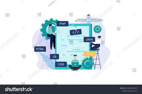 Developing Programming Coding Technologies Engineering Development Stock Vector Royalty Free