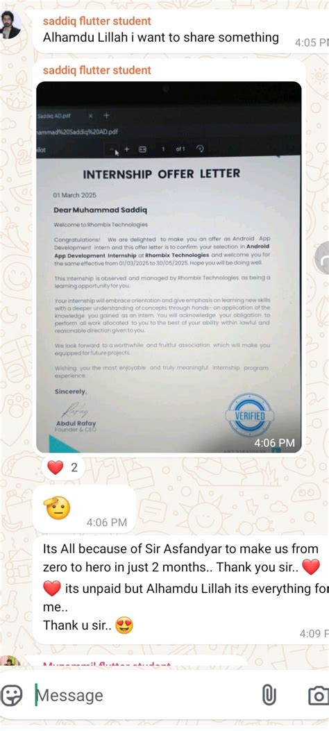 Flutter Internshipsuccess Proudmentor Mobileappdevelopment Asfand Yar