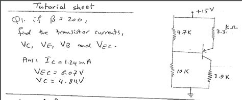 Solved I Need To Find The Solution For The Transistor Chegg