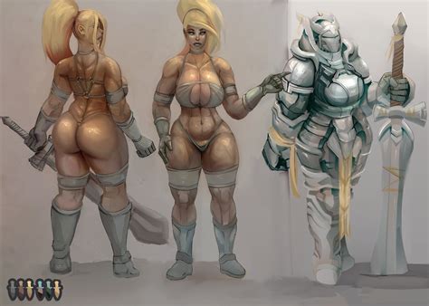 Rule 34 Armor Armored Female Ass Big Ass Big Breasts Blonde Hair