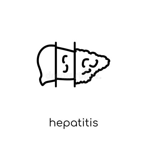 Hepatitis A Icon Trendy Flat Vector Hepatitis A Icon On White B Stock