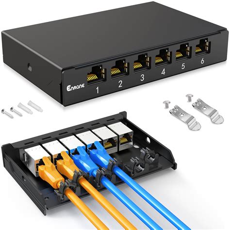Enmane 6 Port Patch Panel 05u Cat7 Keystone Patch Panel