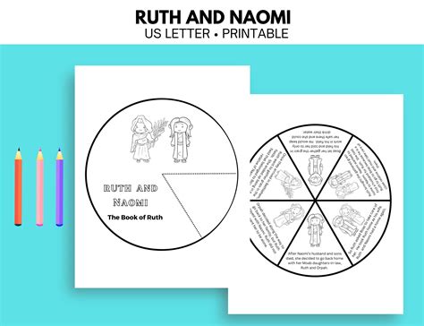 Ruth And Naomi Spinner Bible Story Craft Sunday School Lesson Book