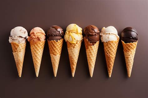 Premium Photo Composition Of Empty Waffle Cones