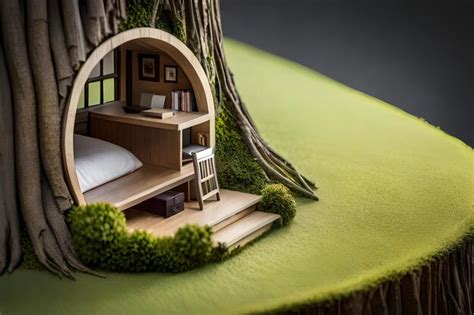 Premium AI Image A Miniature House
