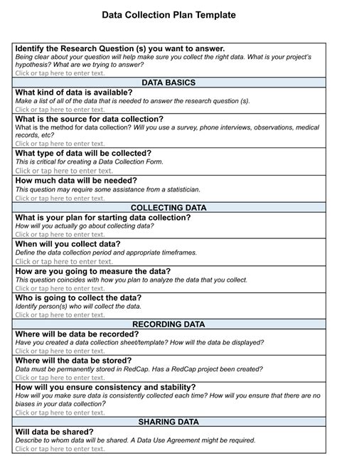 How To Write A Data Collection Plan Templates Included