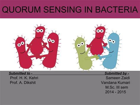 Quorum Sensing In Bacteria Ppt
