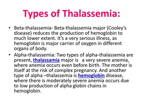 Ppt Thalessemia Overview Symptoms Complications Risk Factor