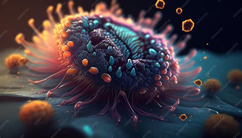 Premium Photo Pathogenic Bacteria And Viruses Microscopic Microbes
