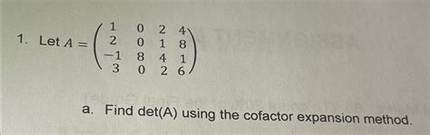 Solved Let A 1024 2018 1841 3026 A