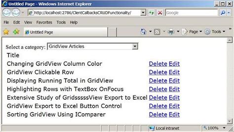 Html Table In Place Editing Using Client Callbacks